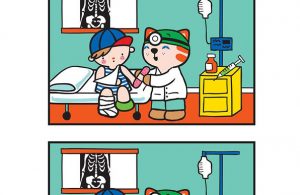 Worksheet Mencari Perbedaan Gambar Dokter dan Pasien 11 | Ebook Anak